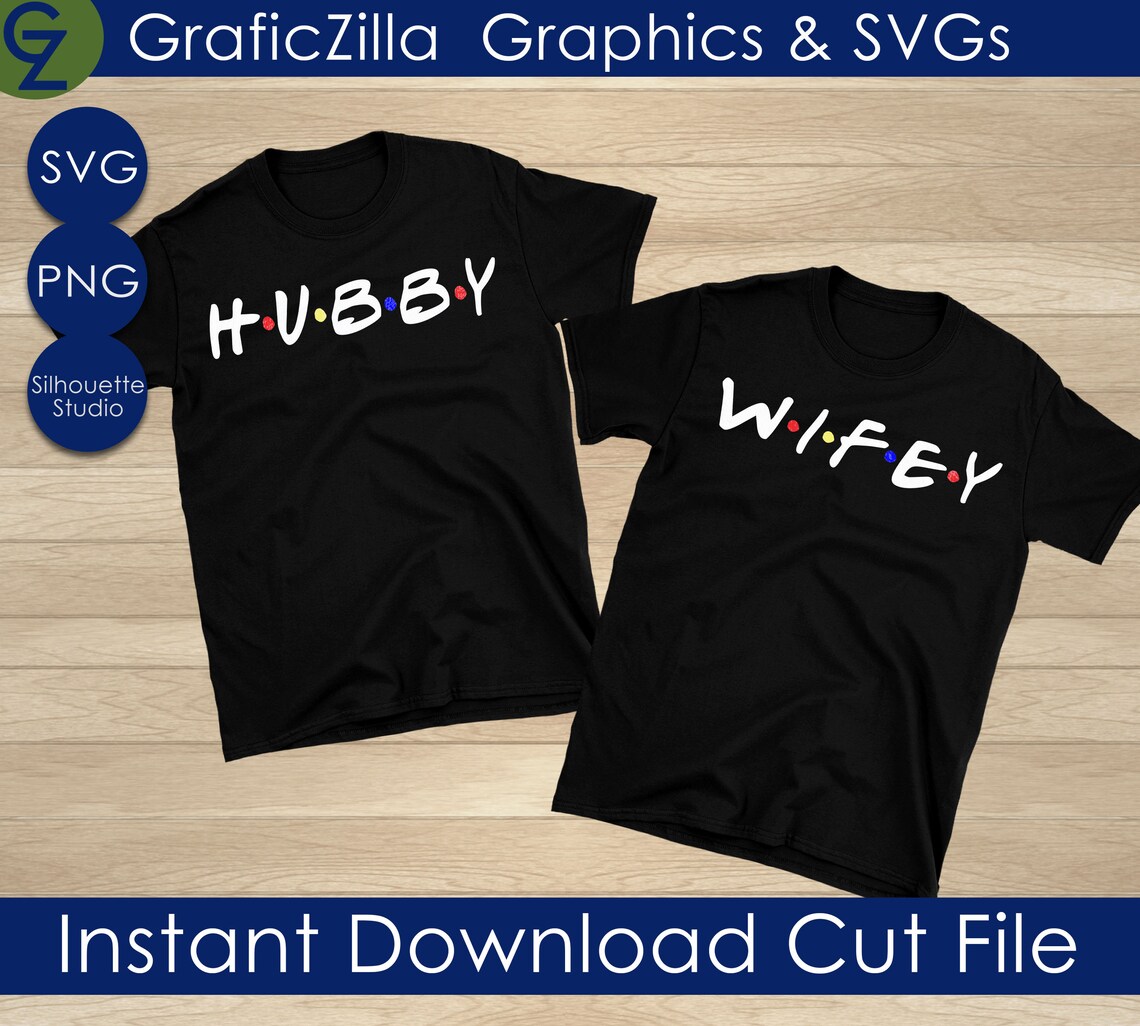 Hubby Wifey SVG Husband and Wife SVG PNG Instant Download | Etsy