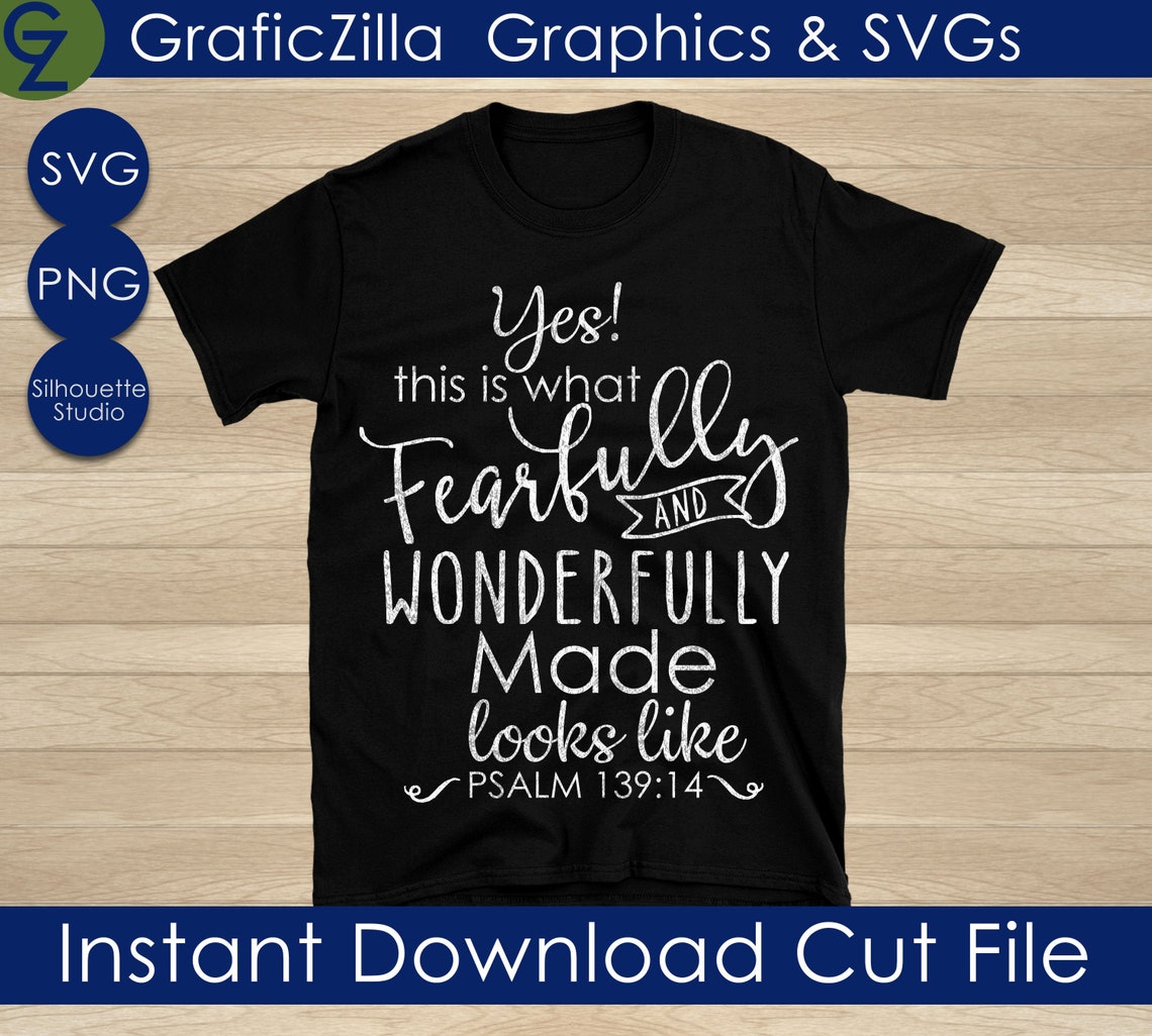 Fearfully and Wonderfully Made Svg Christian SVG Bible Svg - Etsy