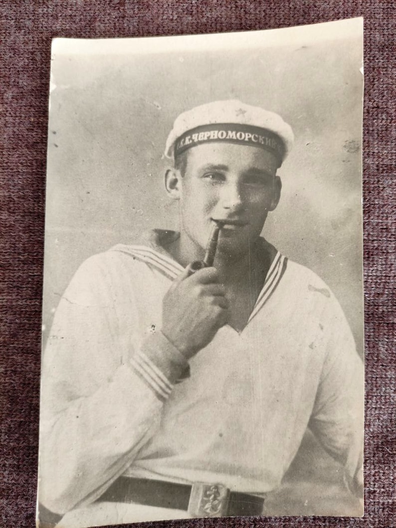 A Soviet Sailor With a Pipe. Rare Photo Taken a Few Weeks Before the ...