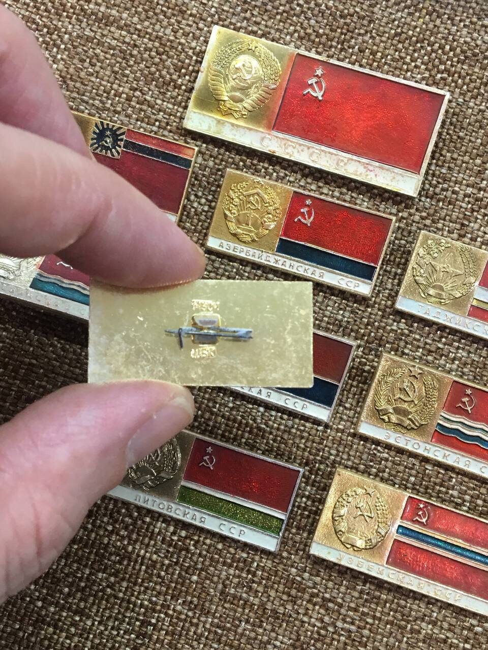 Unique Badges Each Showing the Flag and Emblem of One of the - Etsy