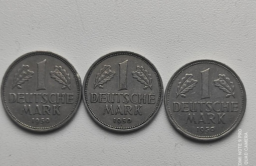 1950 1 Mark German Coin Set (F, J, G Mint Marks) – Rare Collectible - Etsy