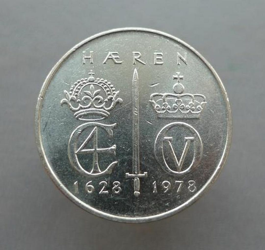 Norway Commemorative Coin — 350 Years of the Norwegian Army, Olaf V, 5 ...