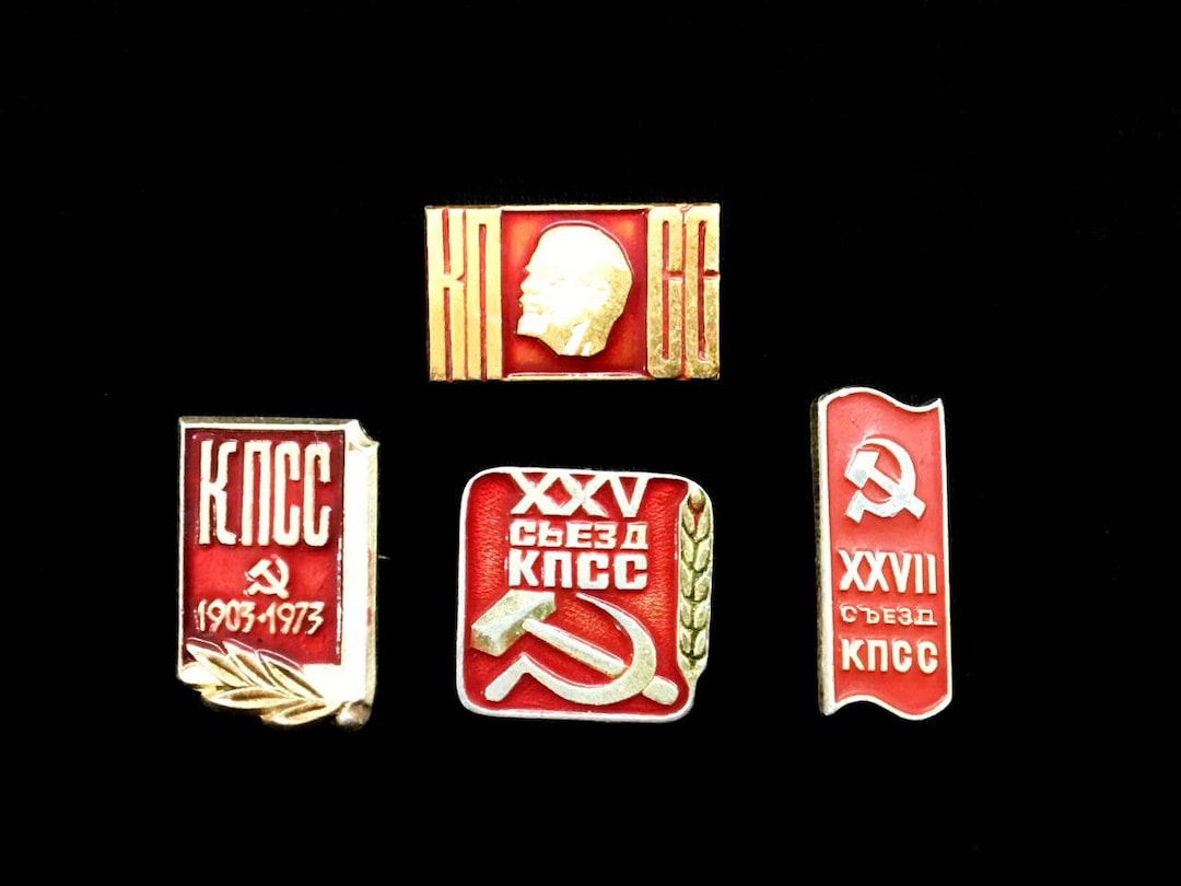 Vintage Soviet CPSU Badges: Symbols of Party Loyalty - Etsy