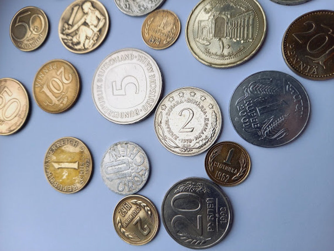 Set von 23 verschiedenen Münzen verschiedene Länder Münzen aus | Etsy