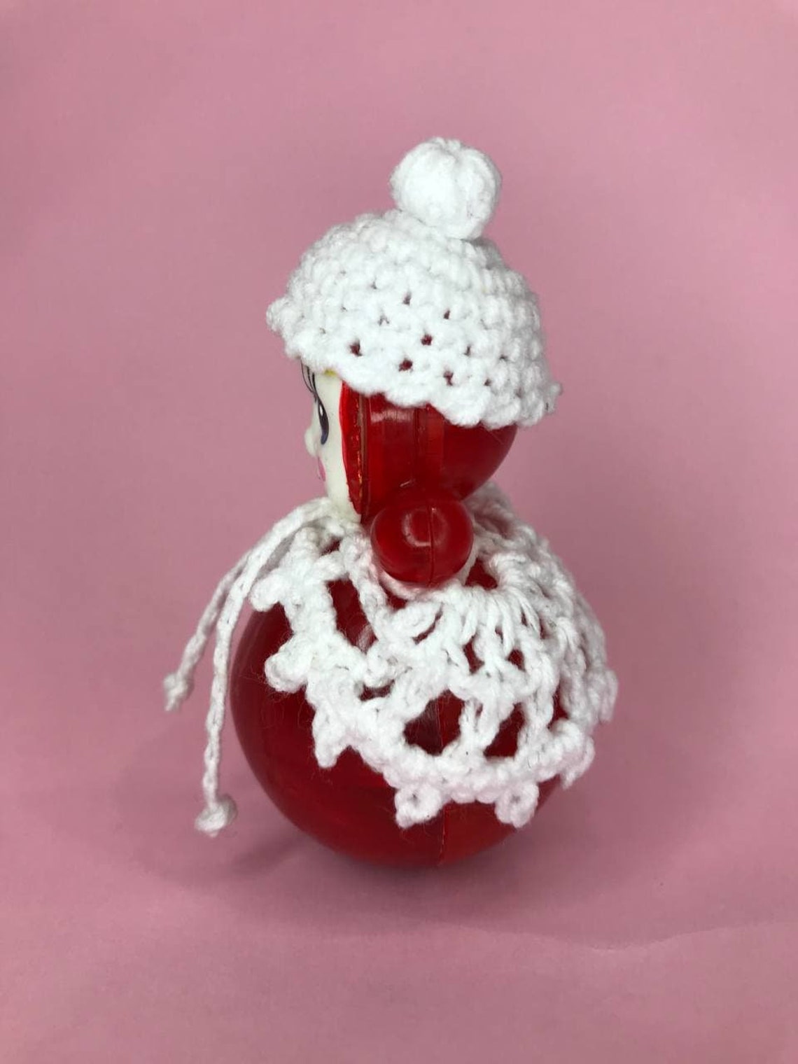 Weebly Wobbly Rolly Polly Small Dark Red Doll With Cloth Set - Etsy