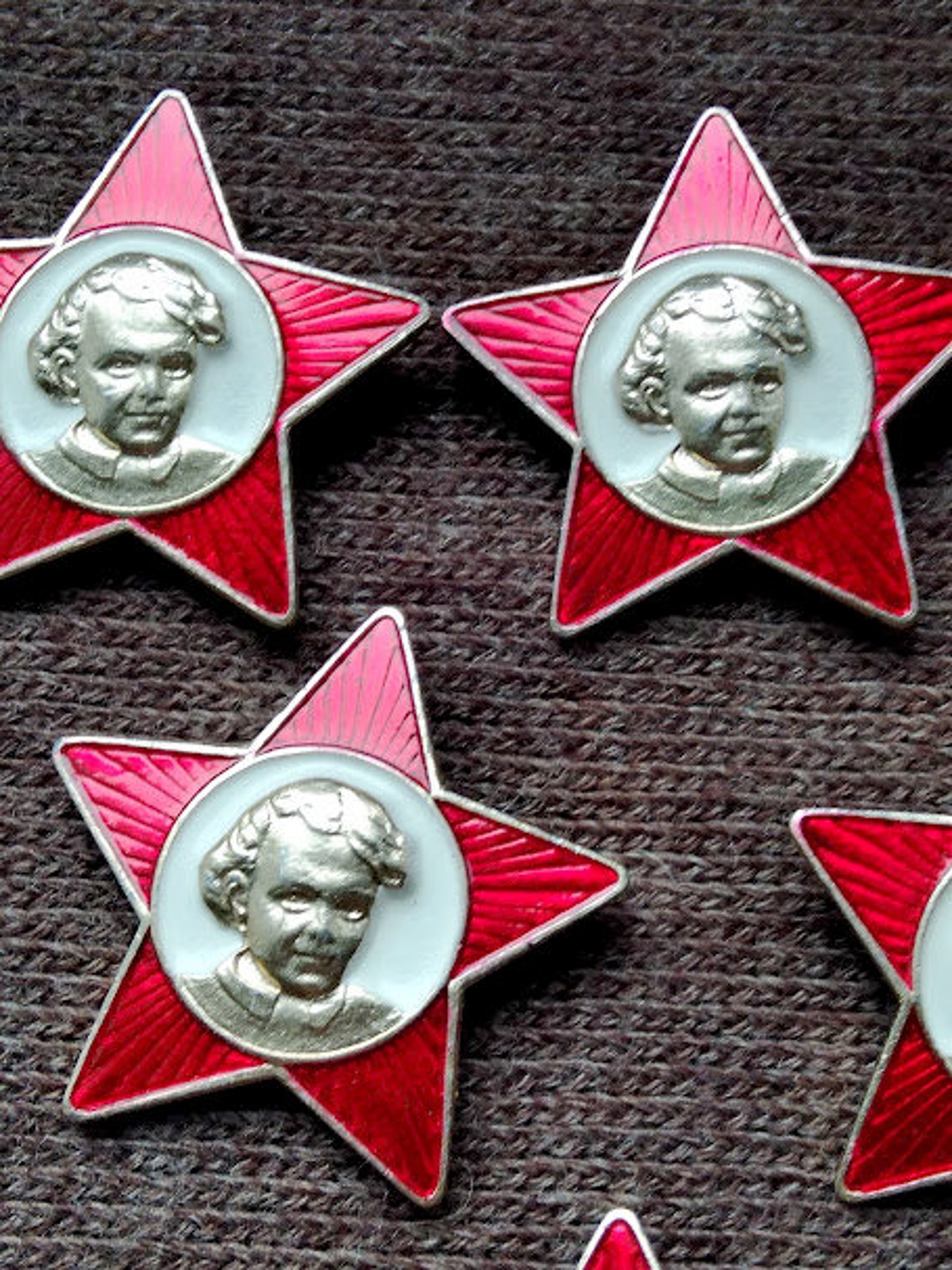 Set of 15 pcs NEW Vintage Soviet pin red star Vintage pin | Etsy