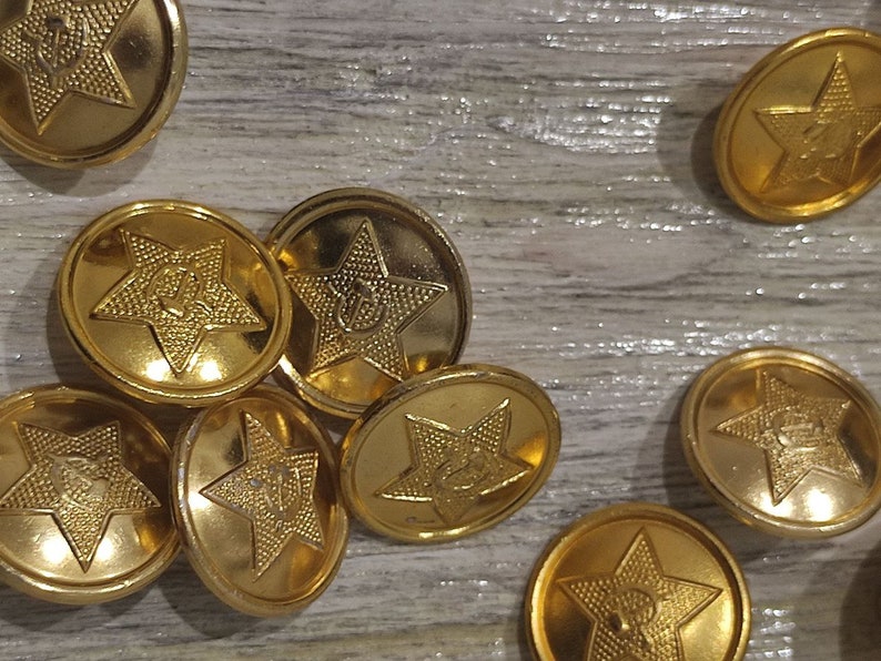 Set of 24 Original Soviet Army Uniform Buttons, Star & Hammer - Etsy