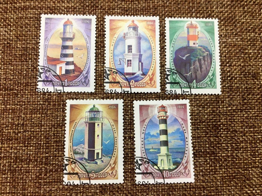Guiding Lights: Soviet Lighthouses Stamps Collection 1980s - Etsy