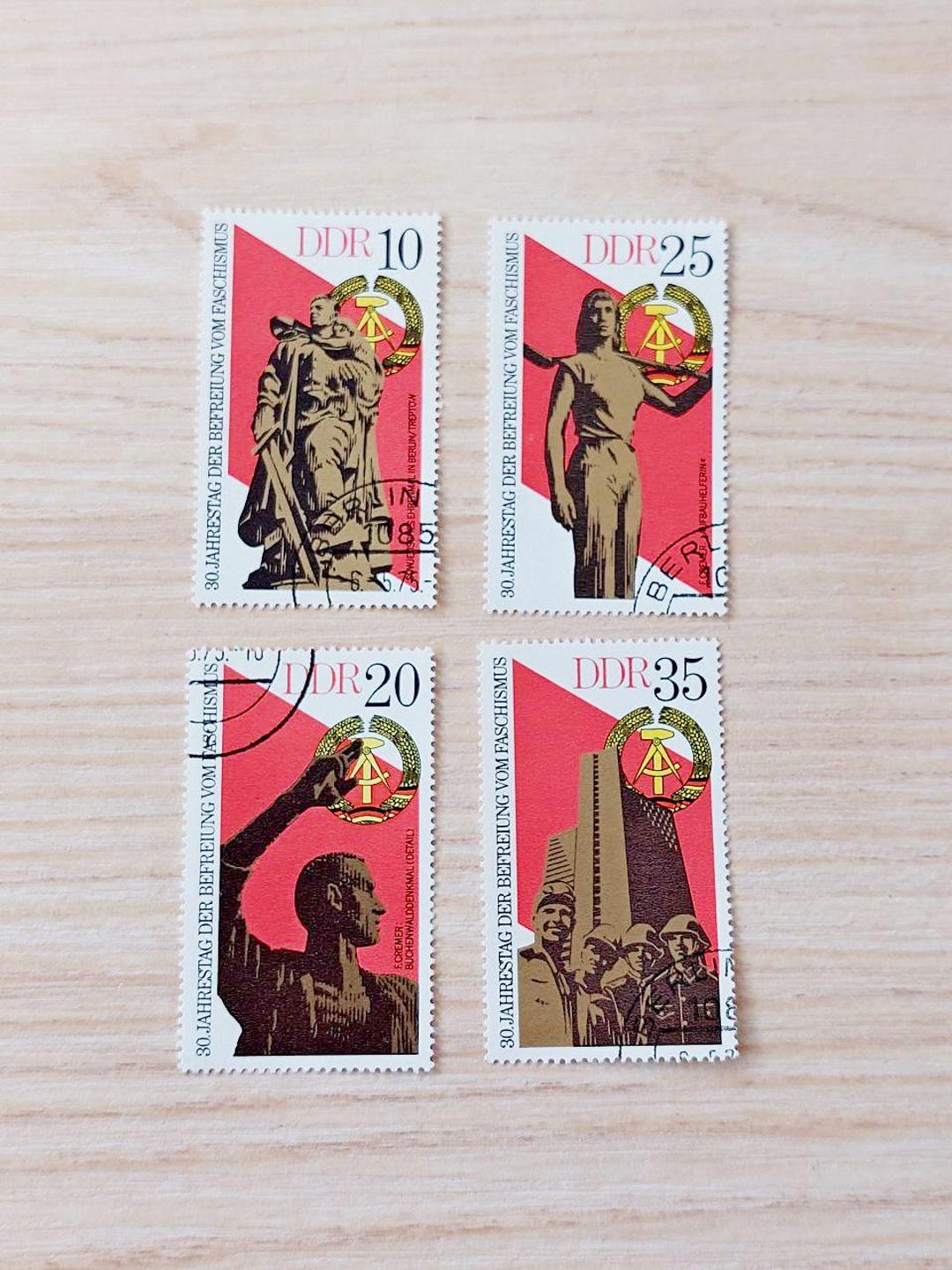Vintage GDR Postage Stamps 1975 — 30th Anniversary of Liberation From ...