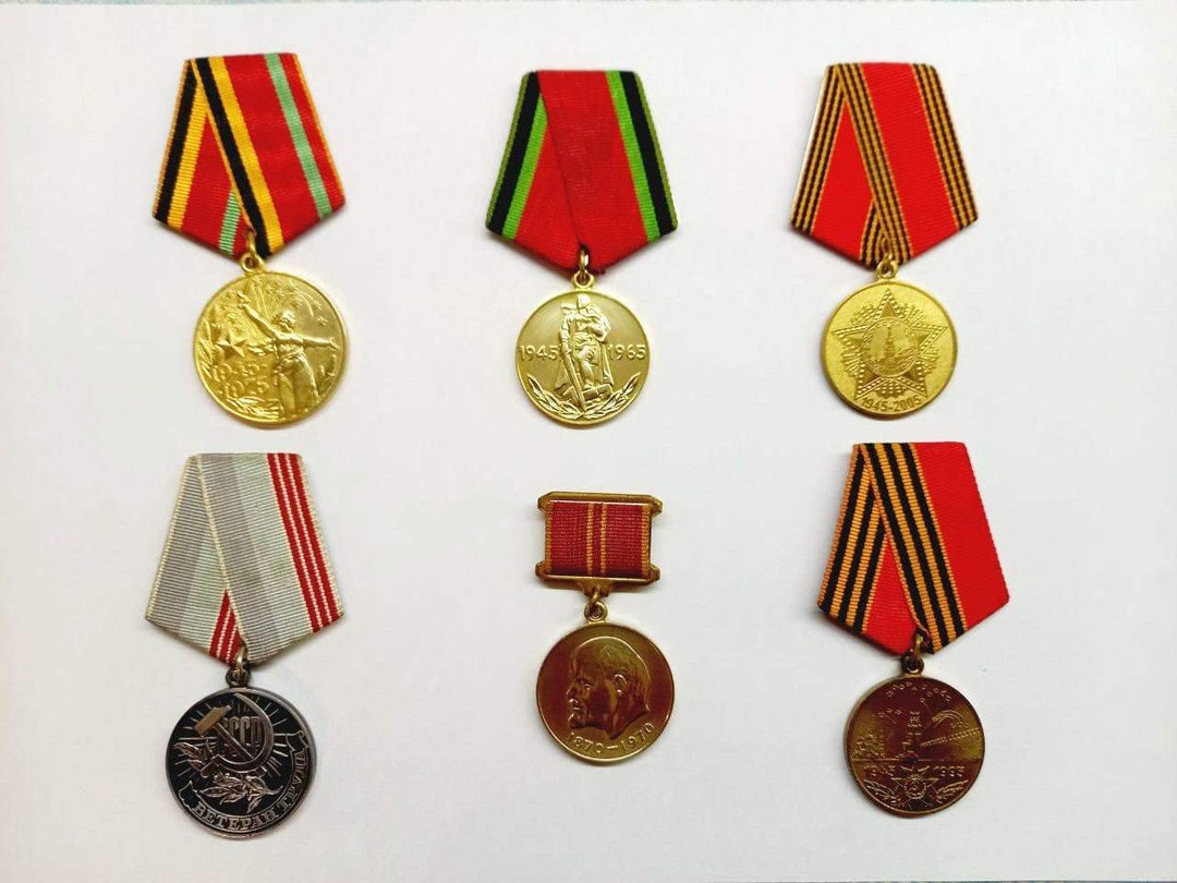 Set of 6 Medals of the USSR Awards.world War II Veteran. Medal Medal ...