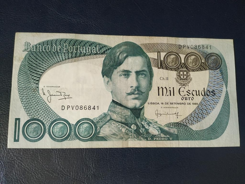 Vintage Portugal Banknote – 1000 Escudos, 1980 - Etsy