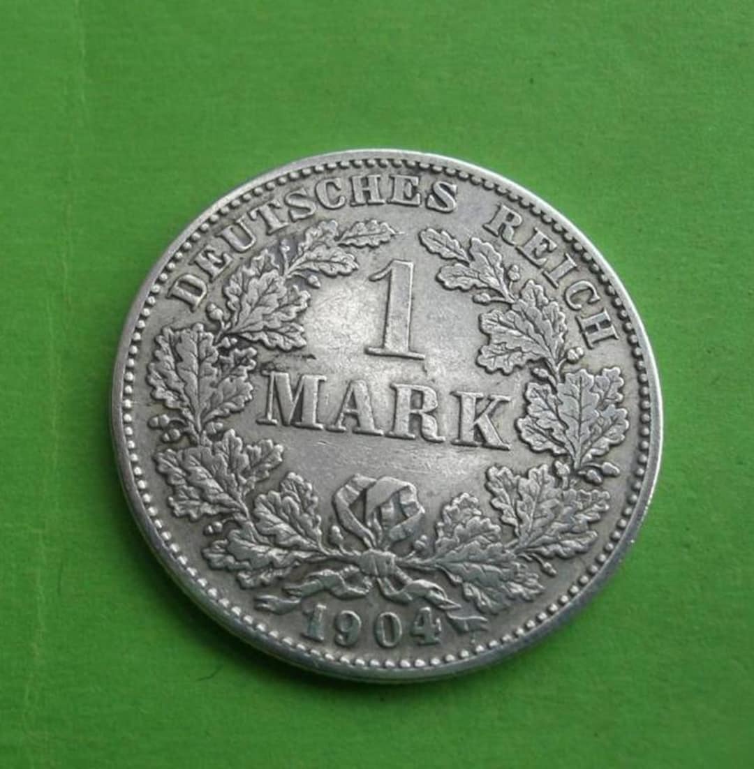 Germany 1 Mark 1904 Silver Coin — Kaiser Wilhelm II, German Empire - Etsy