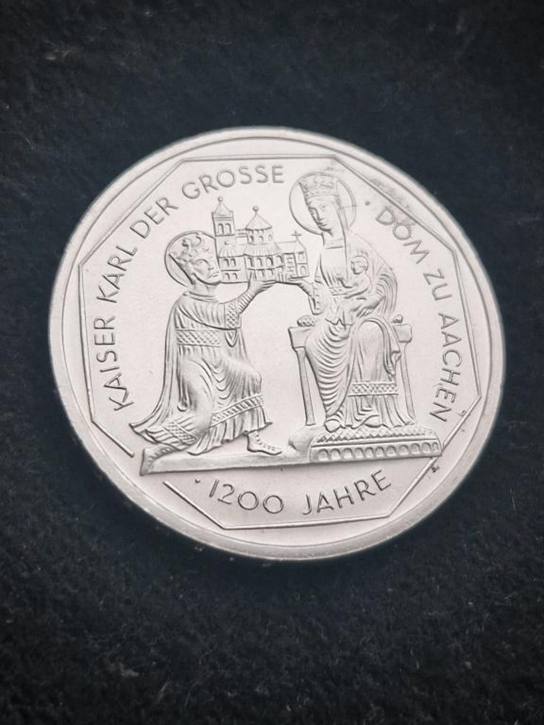 Vintage Germany Silver Coin, 10 Marks, 2000 – Aachen Cathedral (0.925 ...