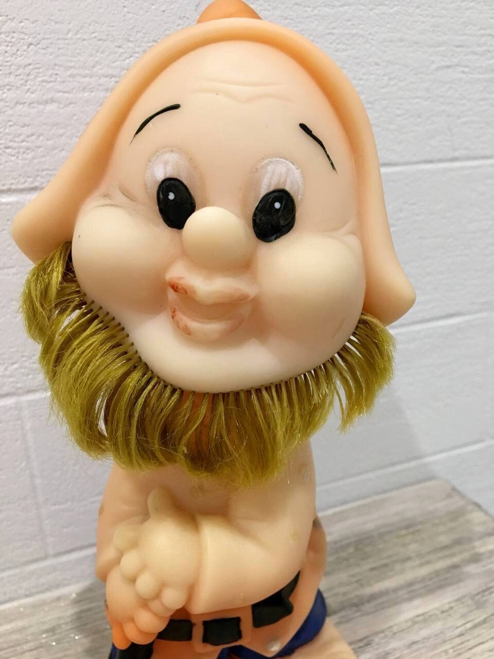 Vintage Rubber Figurine - Bearded Gnome With a Pickaxe - Etsy