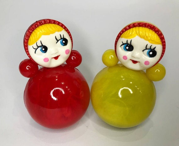 Rolly Polly Dolls Set of 2 dolls Vintage Rolly Polly toy | Etsy