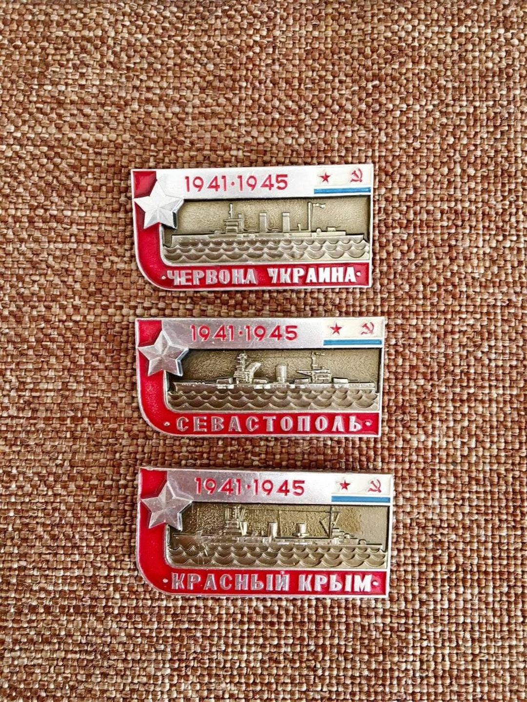 Vintage Rarity Badges of Soviet Battleships of World War II - Etsy