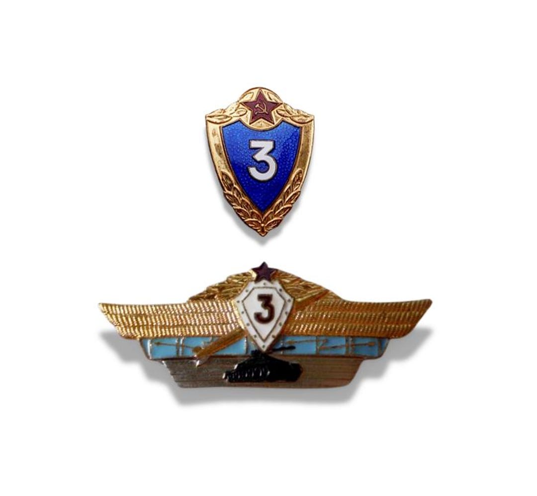 Pair of USSR 3rd Degree Army Class Badges (early 1970s Variants) - Etsy