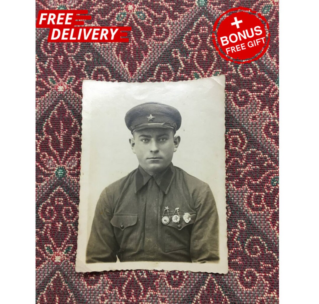 Vintage Pre-wwii Red Army Soldier Portrait: A Glimpse Into History - Etsy