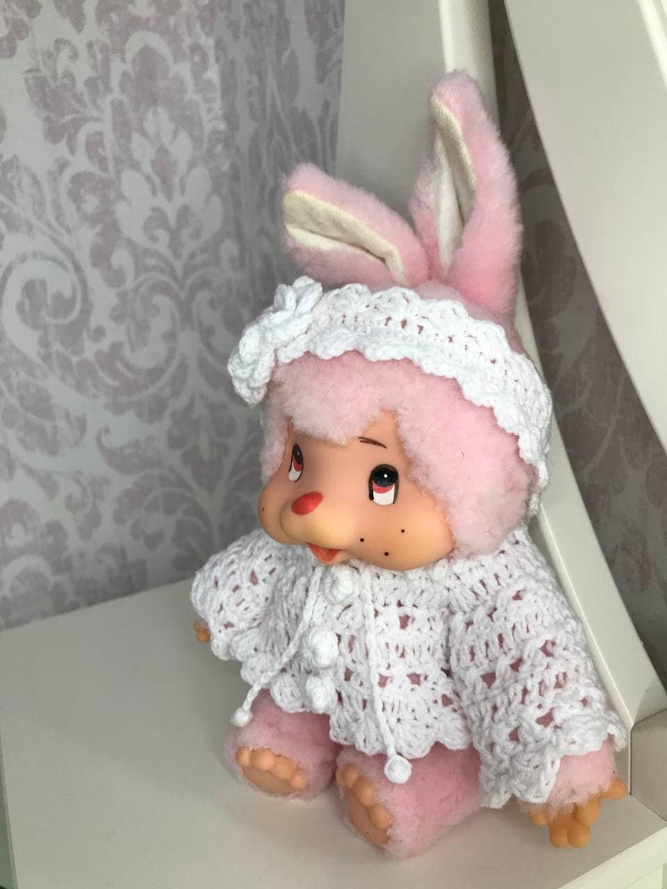 Monchichi Bunny Pink Monchichi Pink Monchichi Baby Rabbit | Etsy