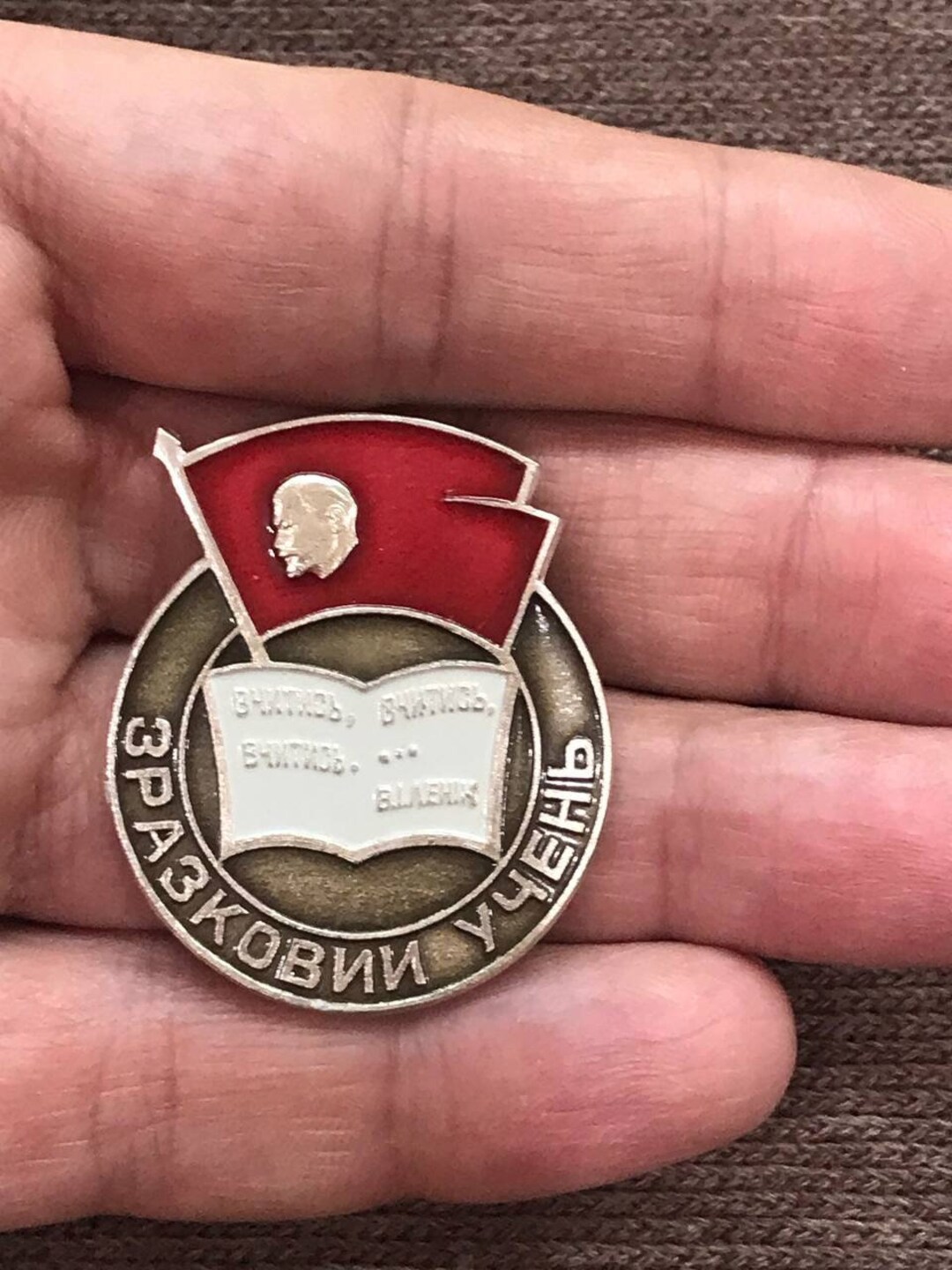 Rare Badge of the Ukrainian Soviet Socialist Republic model Pupil ...