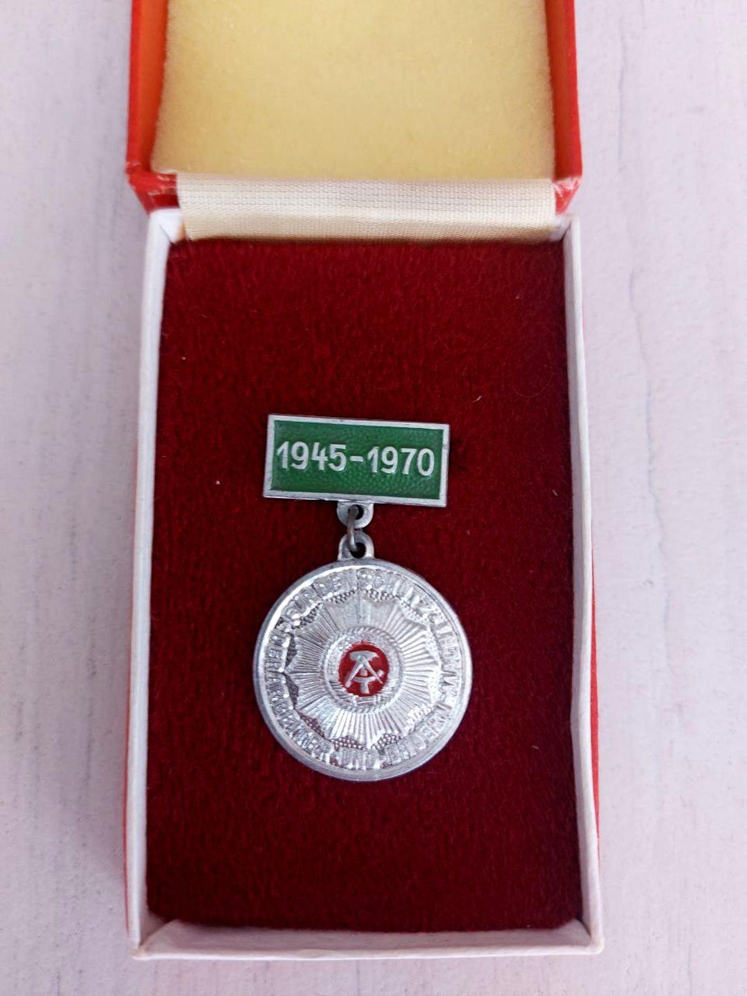 GDR Service Medal: 25 Years Protection of Workers' Power 1945-1970 - Etsy