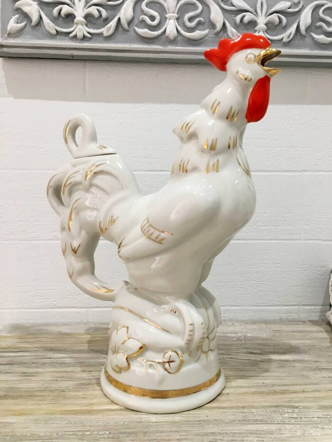 Vintage Decanter for Strong Drinks in the Shape of a Rooster. Ukrainian ...