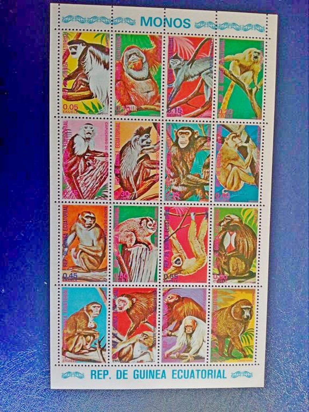 1975 Guinea Postage Stamps: Fauna – Monkeys, Apes, and Primates - Etsy