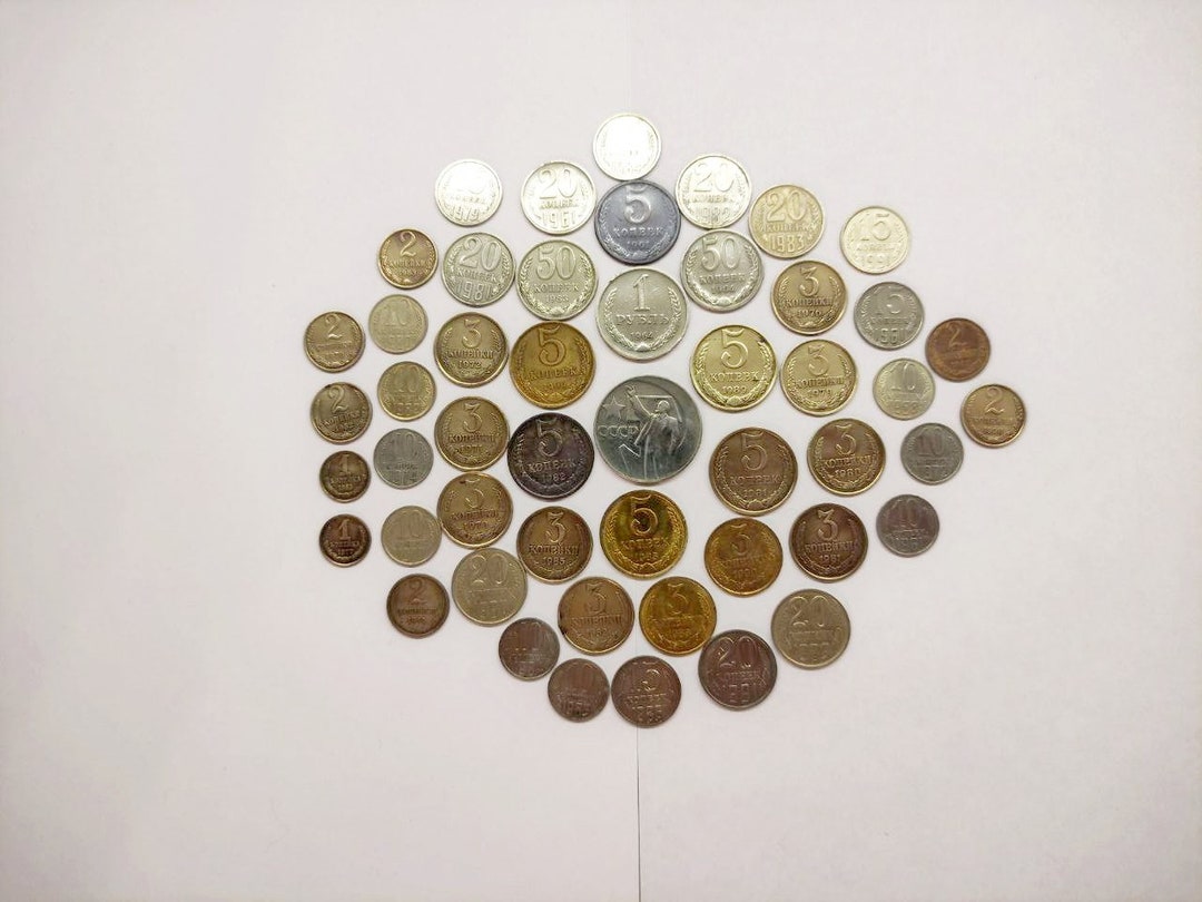 50 Coins of the Soviet Union USSR. Collection of Coins . All Different ...