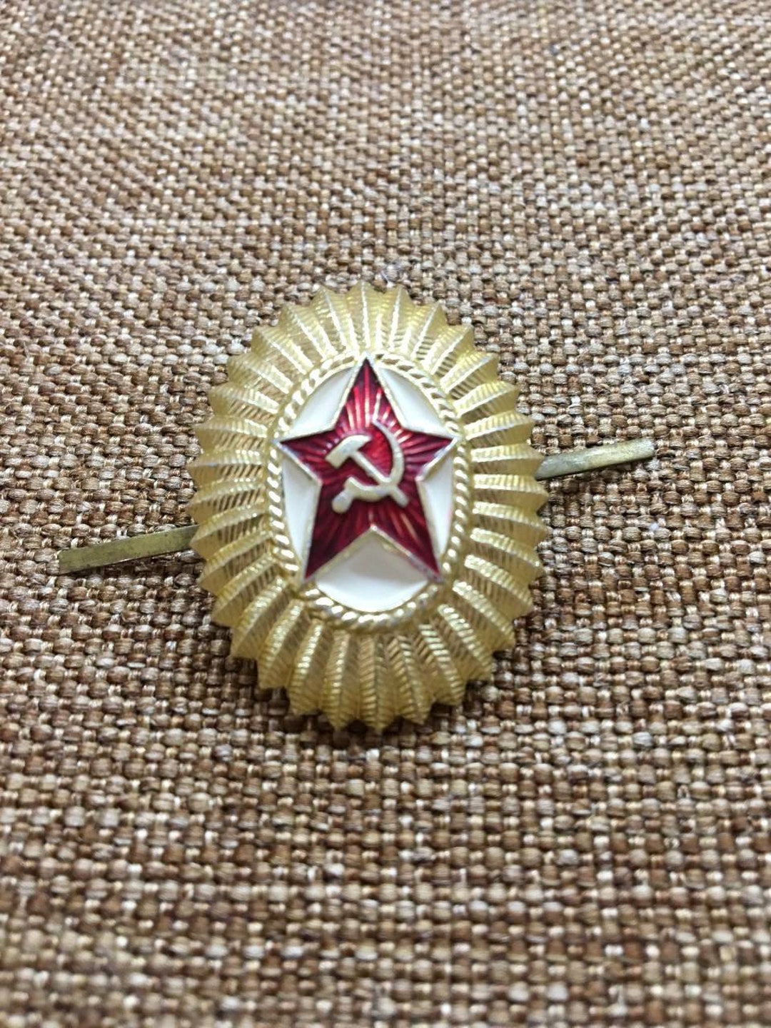 Soviet Union Army Officers Gold Badges Hat Badge Cap Cockade . Original ...