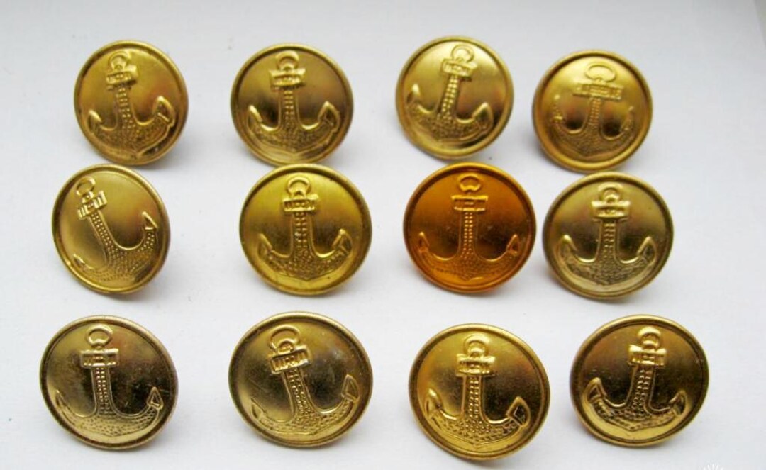USSR Navy Uniform Buttons (pugovitsy), 1970s-1980s – Set of 12 - Etsy