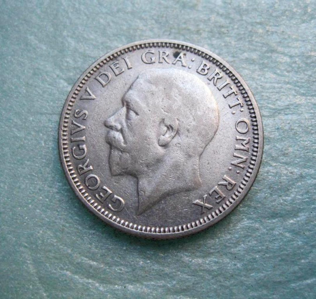 Rare Great Britain 1 Shilling Coin 1928 – King George V – .500 Silver ...