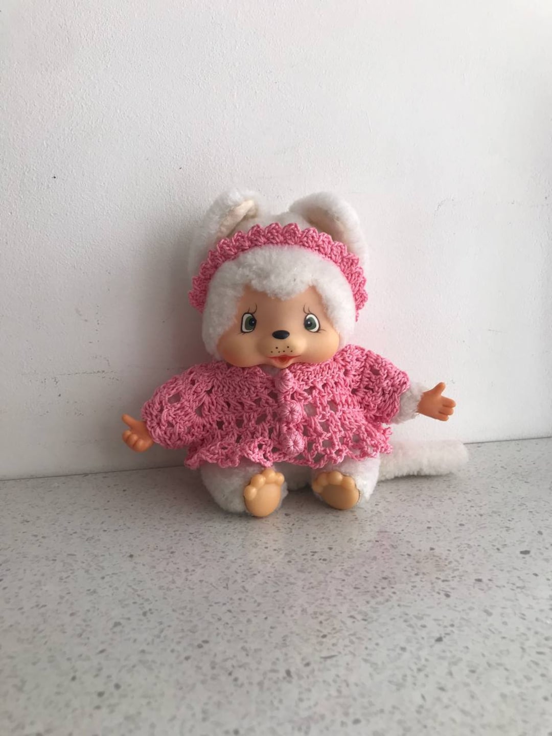 Monchichi Kitten Pink Monchichi White Monchichi Baby Kitten Finger ...