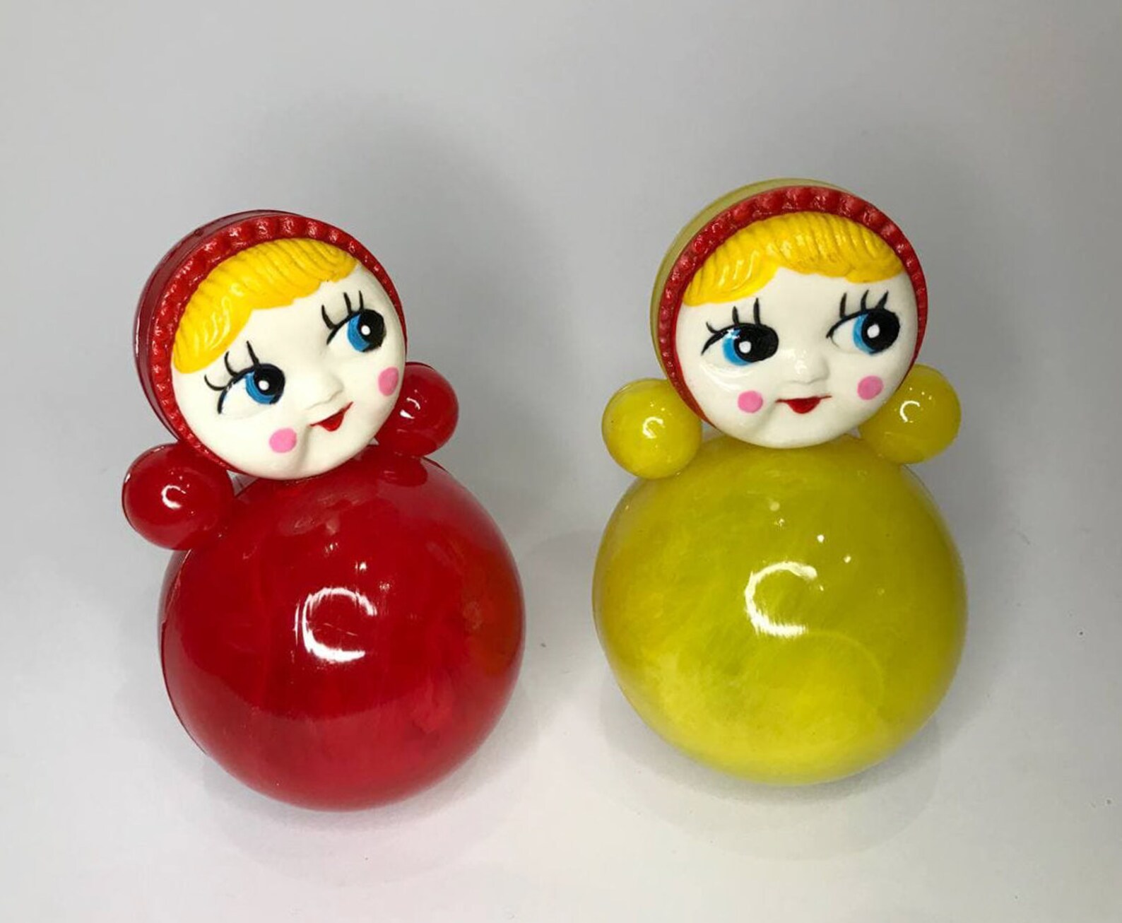 Rolly Polly Dolls Set of 2 Dolls Vintage Rolly Polly Toy - Etsy