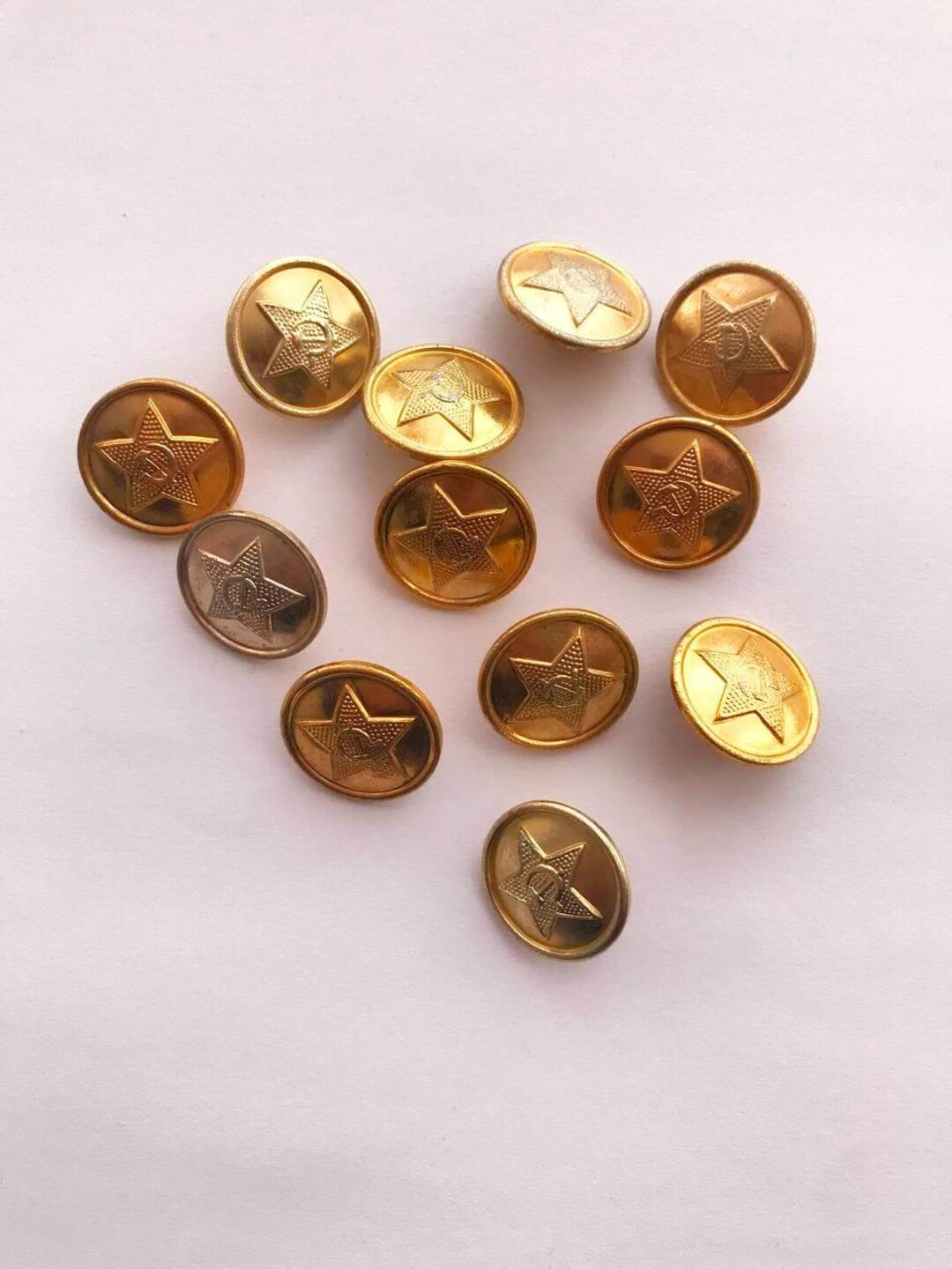 Soviet Army Uniform Buttons, Vintage Military Decor (set of 12) - Etsy