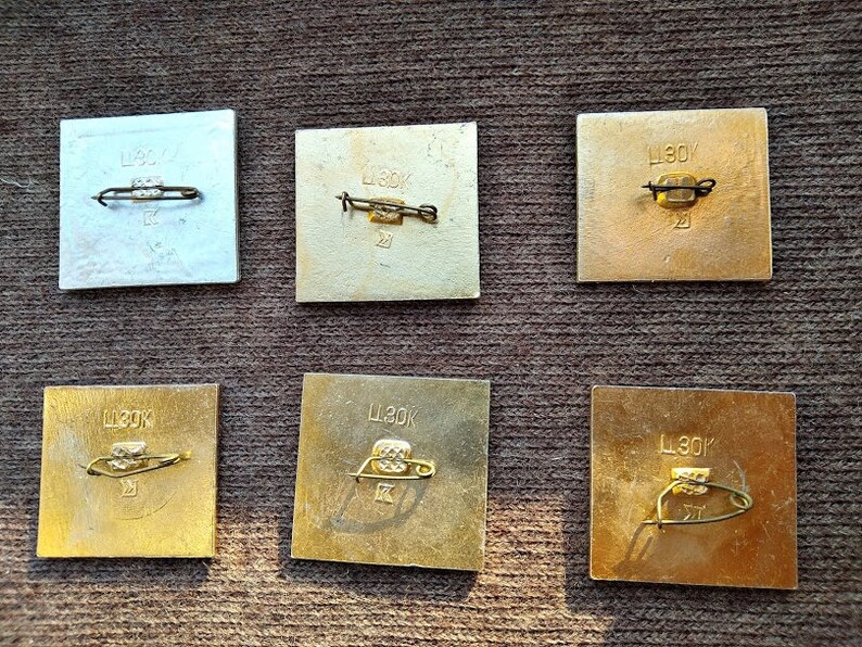 Set of 6 Badges Cartoons Soviet Cartoon Badges Soviet - Etsy