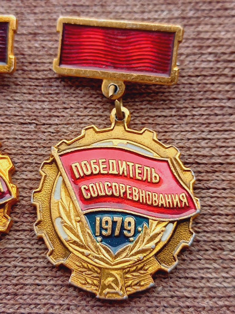 Lot of 4 Soviet Awards Winners of Socialist Competitions USSR Set of 4 ...