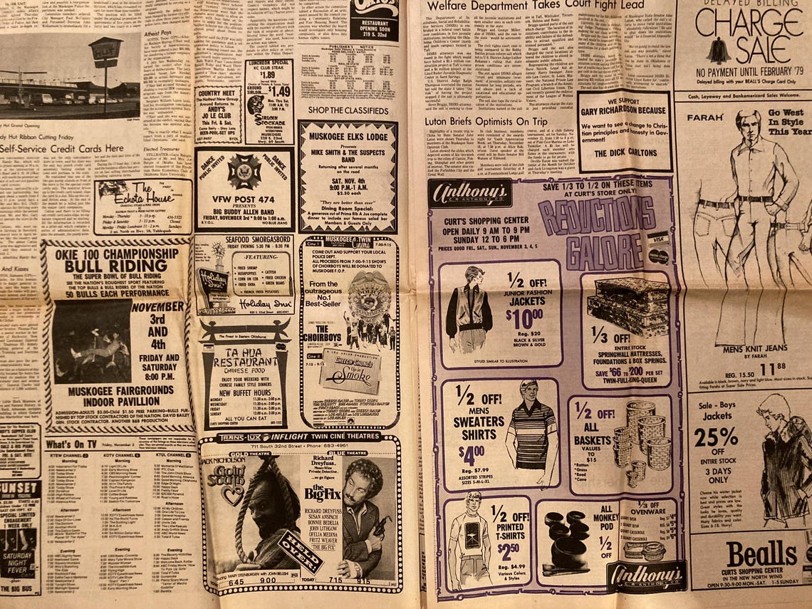 1 Lb Vintage 1970s Newspapers Lot - Aged Yellowed Newsprint for ...