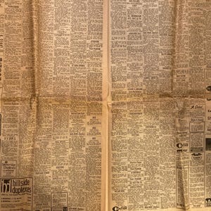 1 Lb Vintage 1970s Newspapers Lot - Aged Yellowed Newsprint for ...