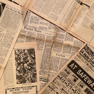 1 Lb Vintage 1970s Newspapers Lot - Aged Yellowed Newsprint for ...