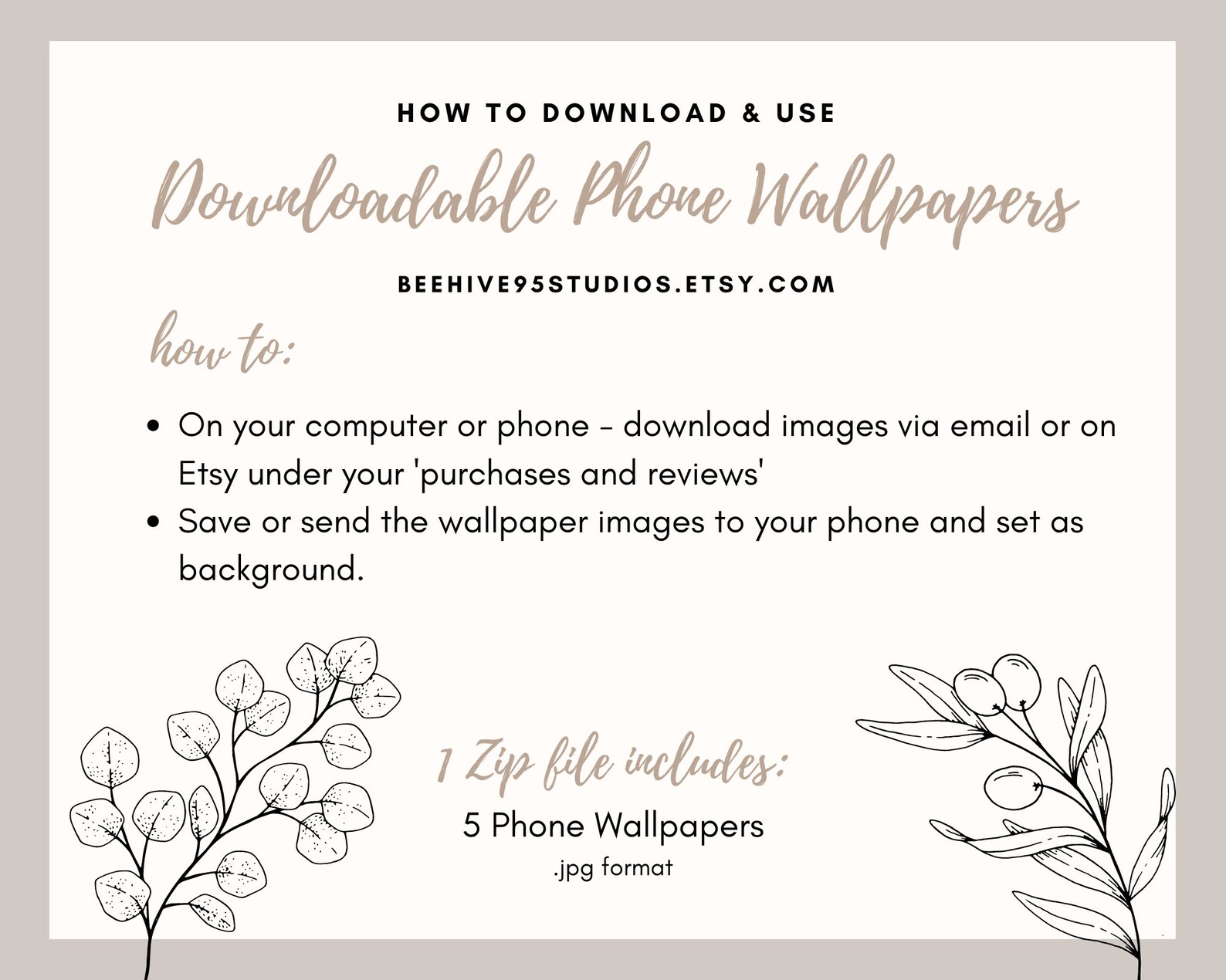 5 Phone Floral Birds Wallpaper Digital Download iPhone Screen Art Saver ...