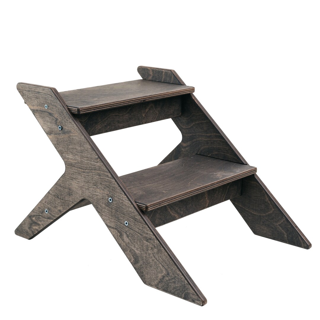 Wooden Step Stool: Two-step Design, Sturdy Birch Plywood - Etsy