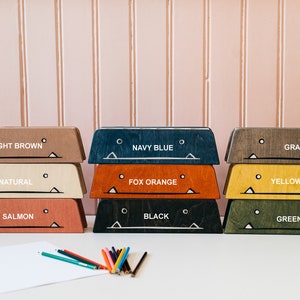 WILD KIDS Wooden Pencil Holder for Kids - Organise Crayon and Pencil ...