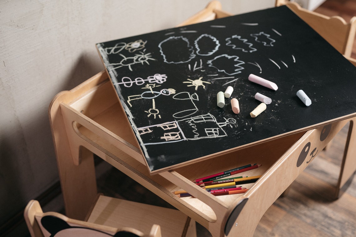 Kids & Toddler Table Weaning Table Montessori Craft Table - Etsy