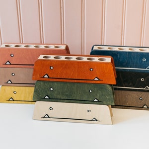 WILD KIDS Wooden Pencil Holder for Kids - Organise Crayon and Pencil ...