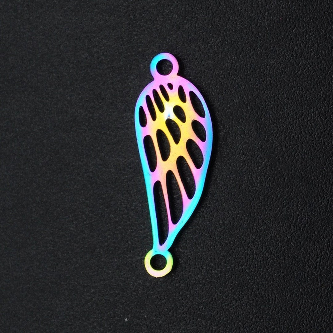 Rainbow Metal, Angel Wing, Stainless Steel Links Connectors, Laser Cut ...
