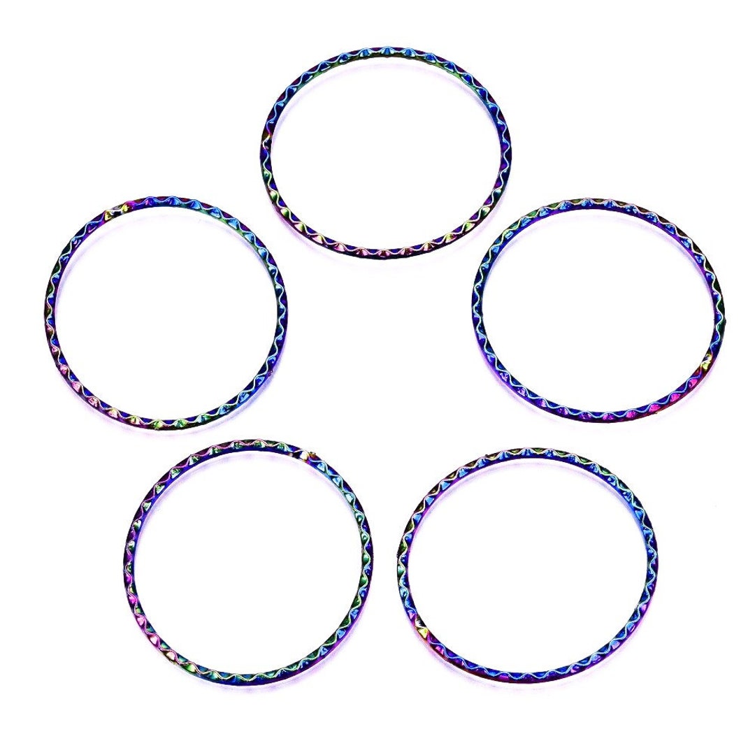 Rainbow Metal, Rainbow Hoops Linking Rings, for Making Hoop Earrings ...
