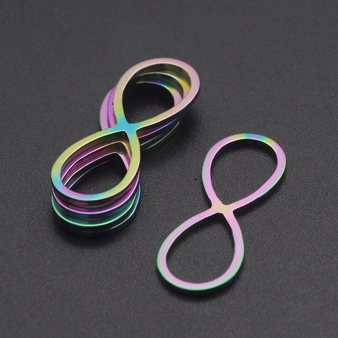 Rainbow Metal, Infinity Symbol, Stainless Steel Pendants Links, About 1 ...