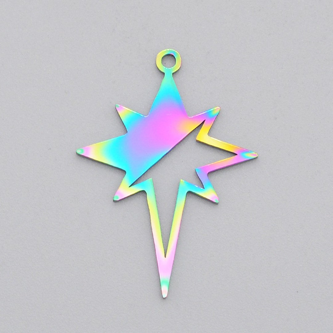 Rainbow Metal, Twinkling Star, Starburst, Laser Cut Stainless Steel ...