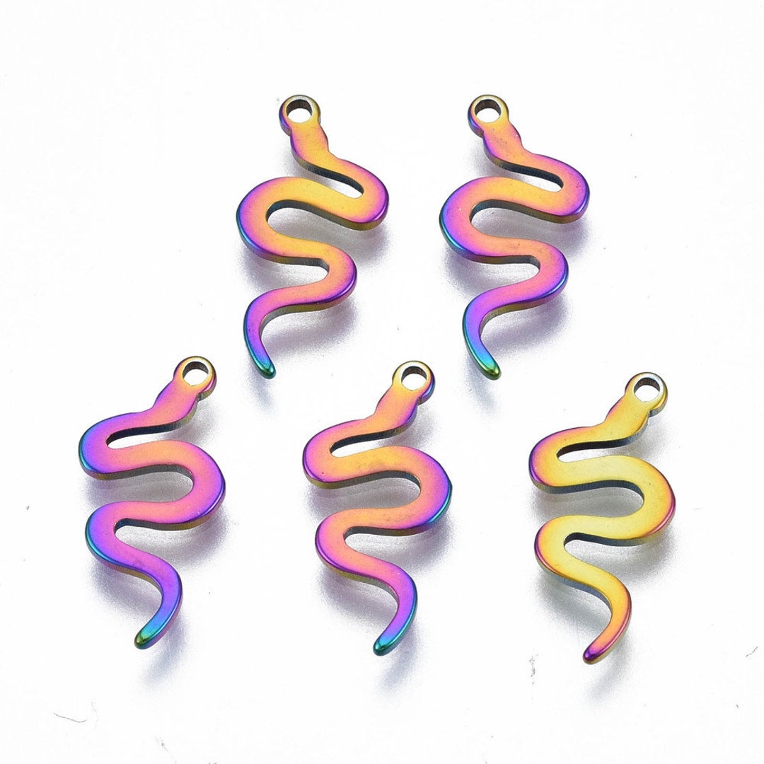 Rainbow Metal, Small Snake, Rack Plating Rainbow Color 304 Stainless ...