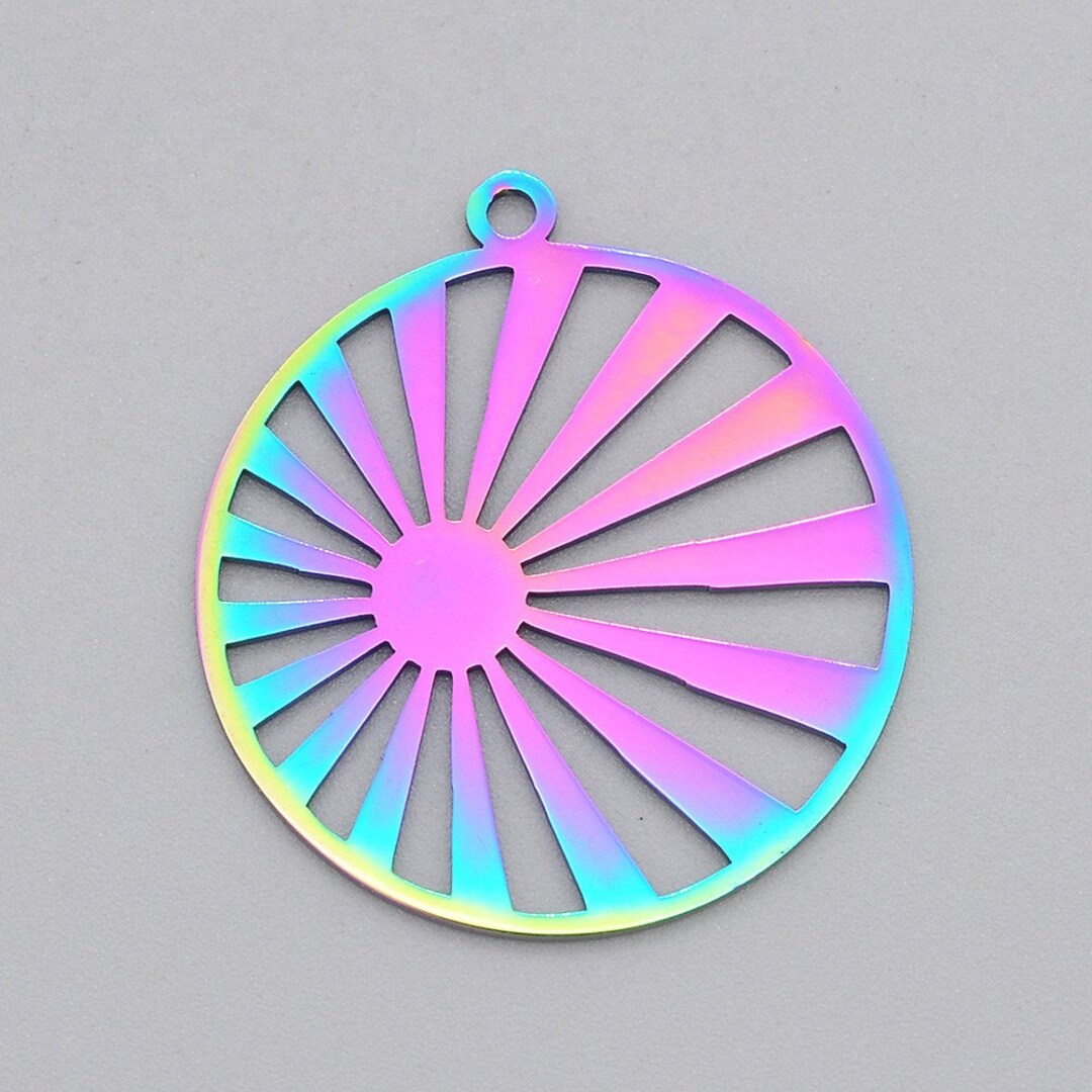 Rainbow Metal, Sunburst, Vortex, Laser Cut Stainless Steel, Thicker ...